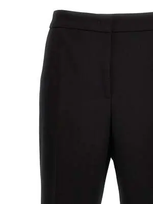 Moschino Wide Leg Wool Blend Crepe Pants