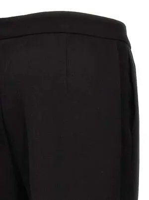 Moschino Wide Leg Wool Blend Crepe Pants