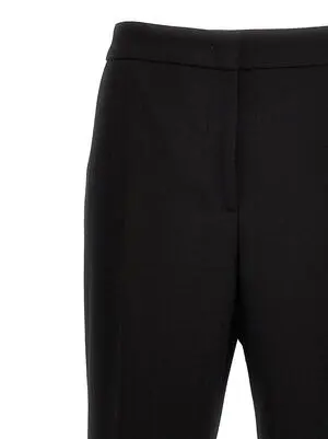 Moschino Wide Leg Wool Blend Crepe Pants