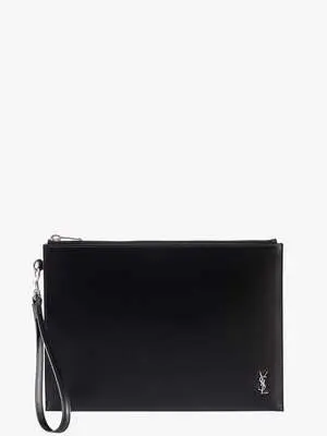 Saint Laurent Monogram Leather Clutch - Multicolor