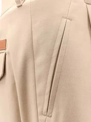 Celine Wide Leg Cotton Trousers