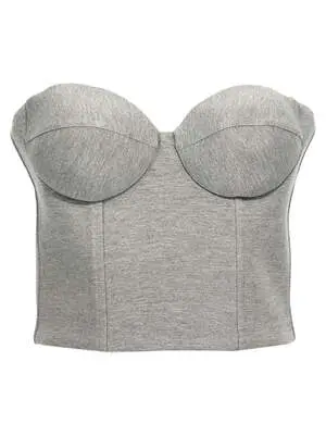 Giuseppe Di Morabito Cropped Bustier Top - Gray