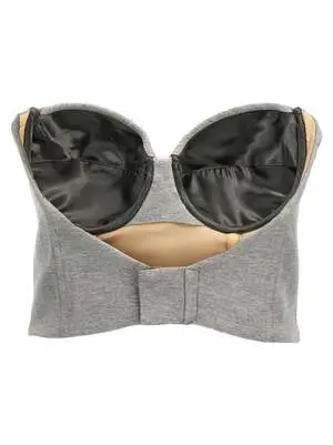 Giuseppe Di Morabito Cropped Bustier Top - Gray