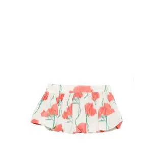 Kenzo High-waisted Floral Print Skirt - White