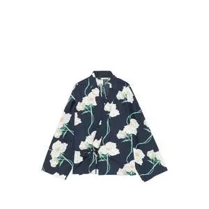 Kenzo Floral Print Wide Sleeve V-neck Top