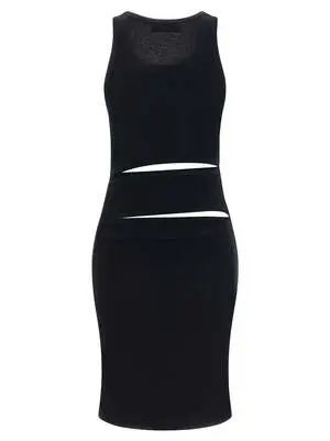 Coperni Spiral Cotton Mini Dress With Cut-out Detailing