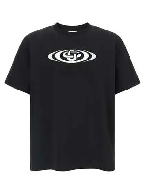 Casablanca Warped Logo' T-shirt - Black