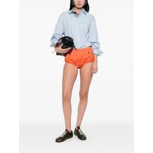 Prada Cotton Mini Shorts - Orange