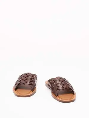 Miu Miu Woven Leather Sandals - Multicolor