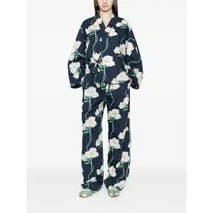 Kenzo Straight Leg Floral Print Trousers