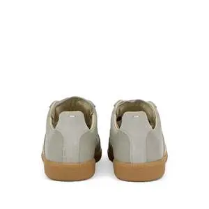 MAISON MARGIELA Grey Suede And Leather Low-top Sneakers - Gray