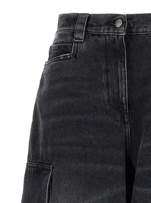 Palm Angels Parachute Wide Leg Jeans - Gray