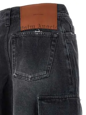 Palm Angels Parachute Wide Leg Jeans - Gray