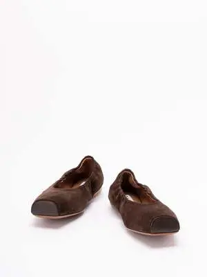 Alaïa Suede And Lambskin Ballet Flats