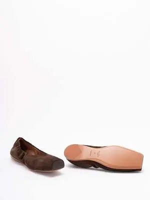 Alaïa Suede And Lambskin Ballet Flats