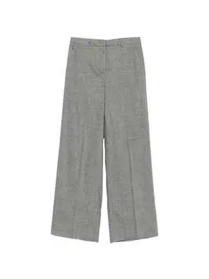 Peserico Cotton Wide-leg Pants - Multicolor