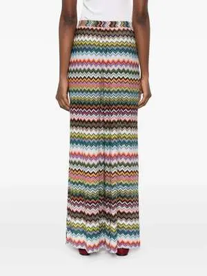 Missoni Viscose Zigzag Pattern Wide-leg Pants