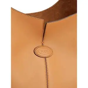 TOD'S Leather Shoulder Bag With Detachable Pouch