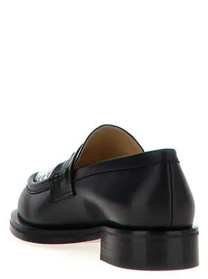Mach & Mach Sirene" Pearl Embellished Leather Loafers - Multicolor