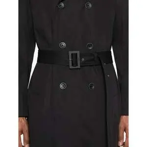 Herno Double-breasted Trench Coat With Belt - Blue