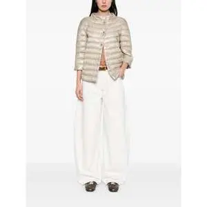 Herno Quilted Three-quarter Sleeve Jacket - Cream