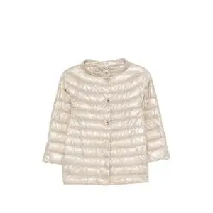 Herno Quilted Three-quarter Sleeve Jacket - Cream