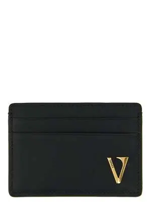 Versace V Logo' Card Holder - Black