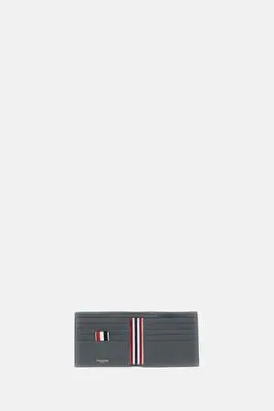 Thom Browne Billfold W/ Rwb Stripe In Pebble Grain Leather - Multicolor