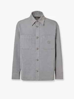 Fendi Stone Bleached Denim Jacket - Gray