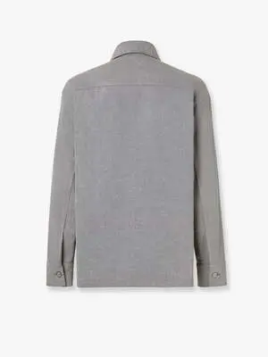 Fendi Stone Bleached Denim Jacket - Gray
