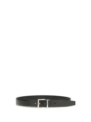 Prada Leather Belt With Silver Buckle