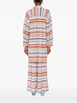 Missoni Viscose Zigzag Pattern Button-up Shirt
