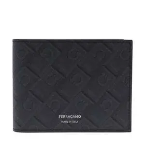 FERRAGAMO Monogram Wallet - Black