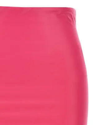 Attico Wet Effect Lycra Mini Skirt - Pink