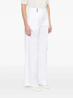 Peserico Cotton Wide Leg Pants Made In Italy