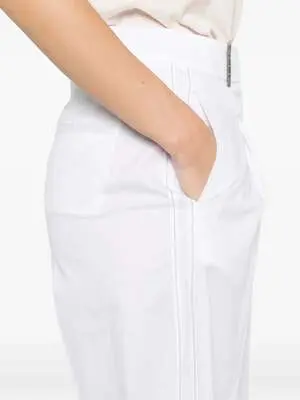 Peserico Cotton Wide Leg Pants Made In Italy