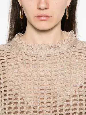 Peserico Sleeveless Crocheted Sweater