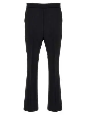 Max Mara Nepeta Cropped Wool Crêpe Pants - Black