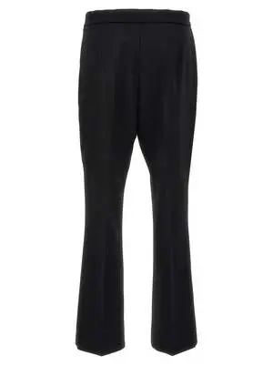 Max Mara Nepeta Cropped Wool Crêpe Pants - Black