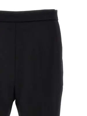 Max Mara Nepeta Cropped Wool Crêpe Pants - Black