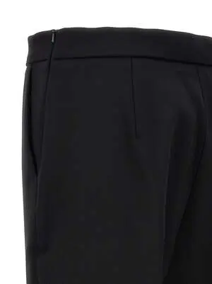 Max Mara Nepeta Cropped Wool Crêpe Pants - Black