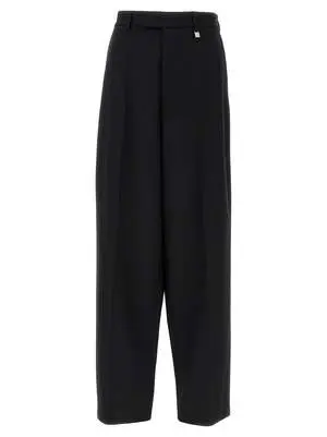 Giuseppe Di Morabito Stretch Wool Wide Leg Trousers - Black