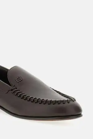 Fendi Woven Detail Loafers - Multicolor
