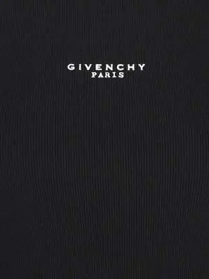 Givenchy Ribbed Cotton Tank Top With Logo - Multicolor