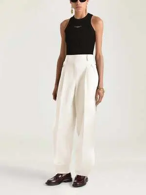 Givenchy Ribbed Cotton Tank Top With Logo - Multicolor