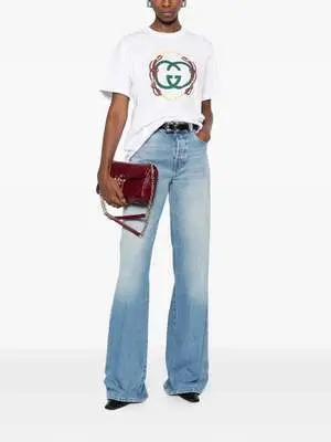 Gucci Mid Rise Flare Jeans - Multicolor