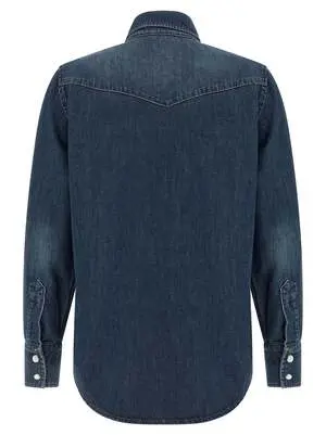 A.p.c. Delavé Cotton Denim Western Shirt
