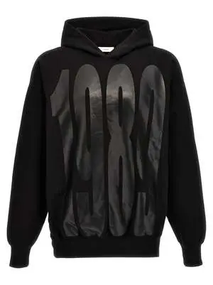 1989 STUDIO Faded Logo" Cotton Hoodie - Black
