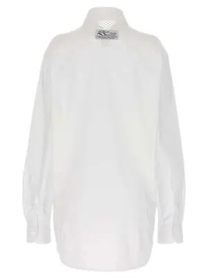 Raf Simons Cotton Poplin Shirt With Mesh Shoulder Inserts