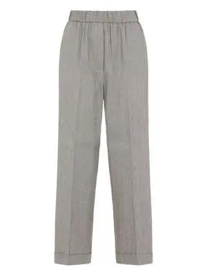 Peserico Striped Linen Trousers